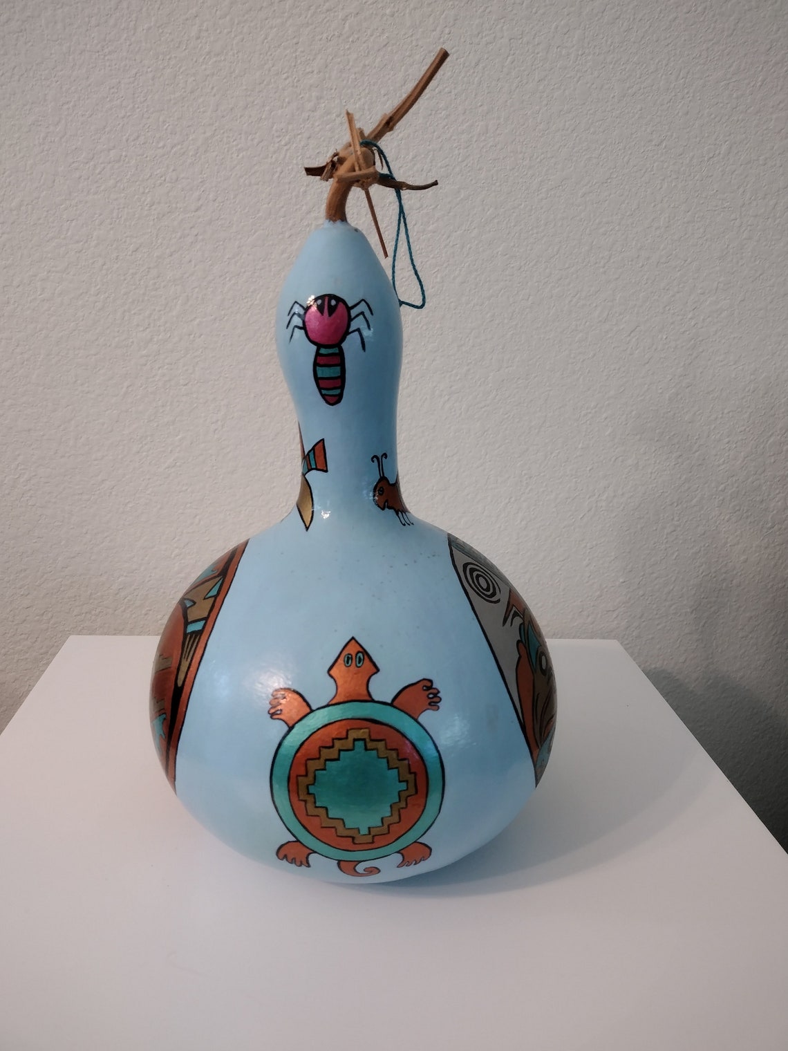 Hand-painted Gourd, Southwestern Design, One of a Kind - Etsy
