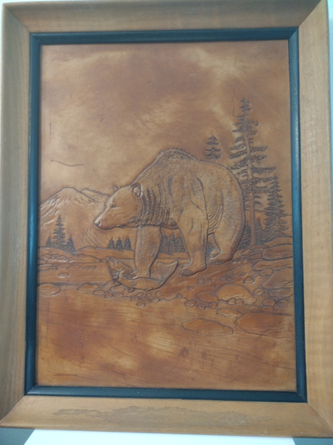 Hand-tooled Leather Art Wall Hanging - Etsy