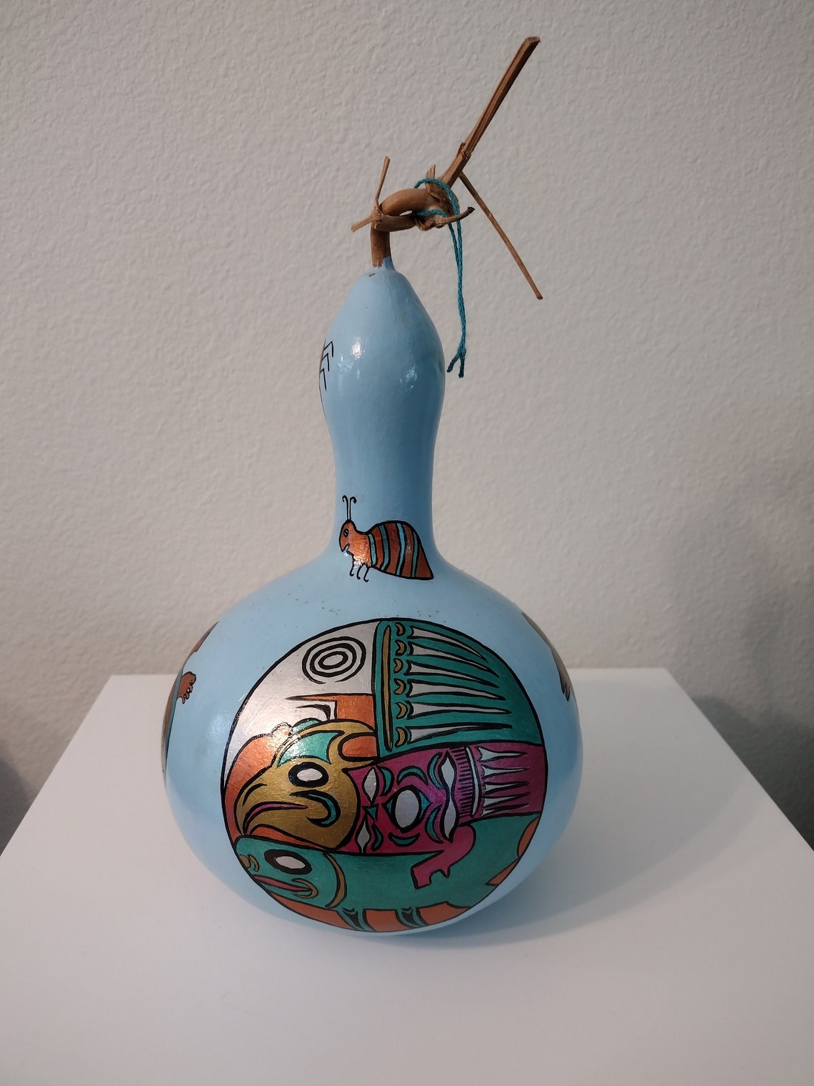 Hand-painted Gourd, Southwestern Design, One of a Kind - Etsy