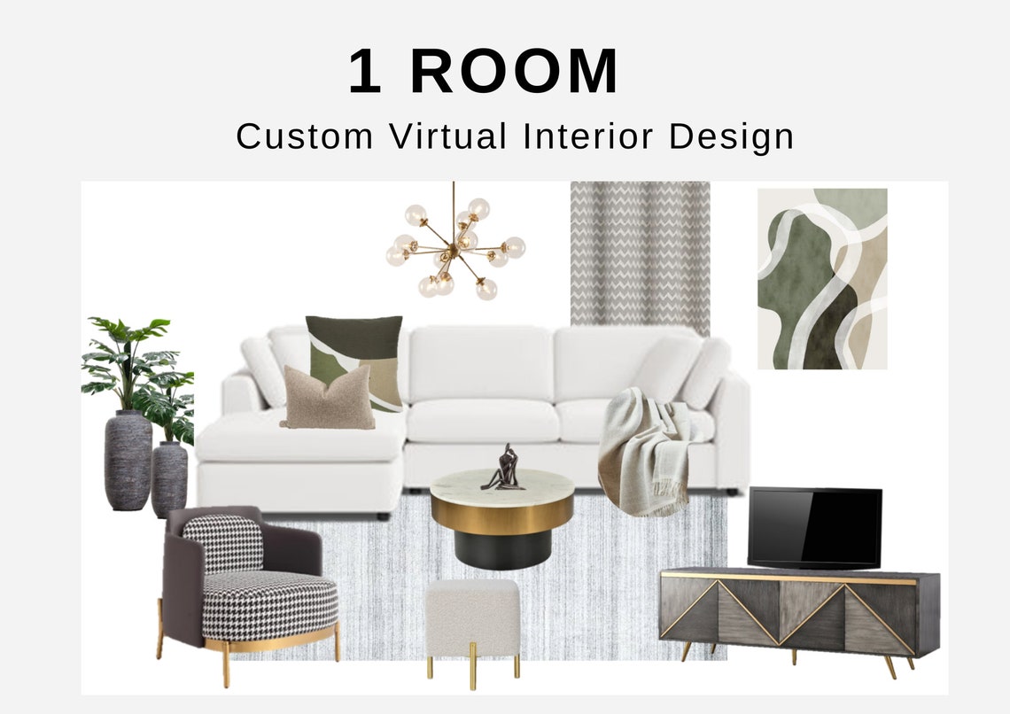 1 Room -custom Virtual Interior Design | Full Interior Design Service ...