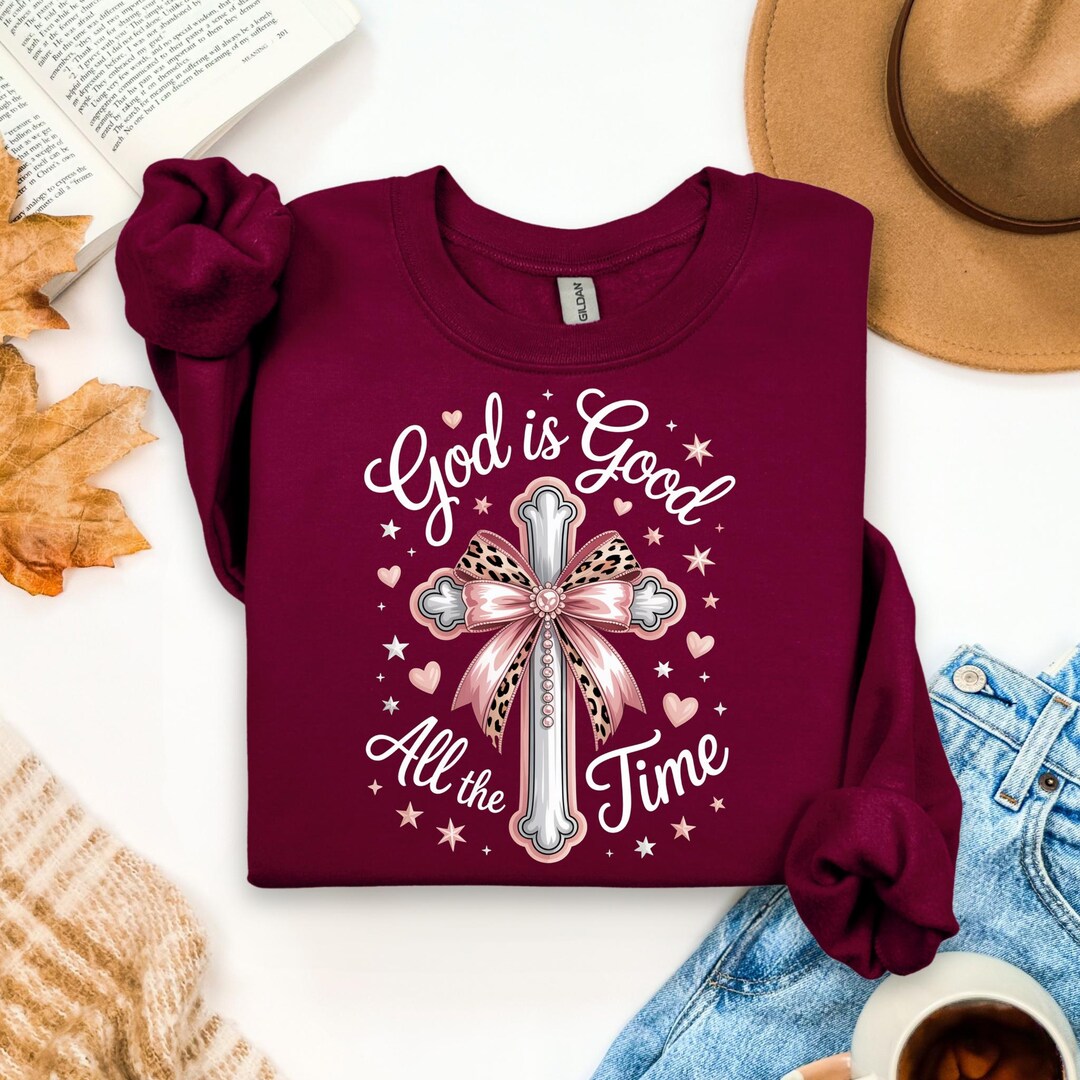 Faith Cross Sweatshirt: God is Good Christian Apparel - Etsy