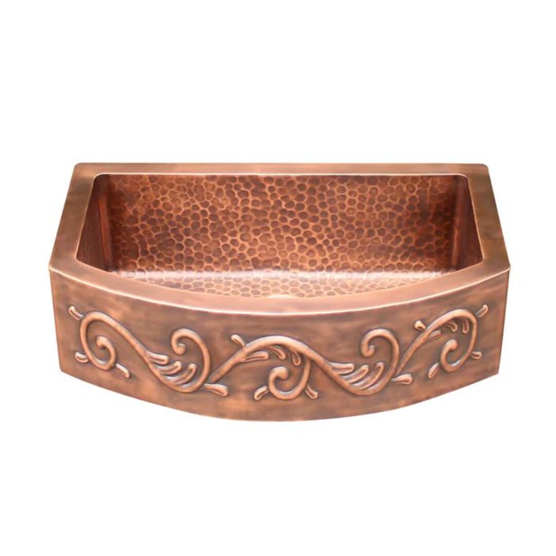 Custom Copper Farmhouse Kitchen Sink: Handmade Single Bowl - Etsy