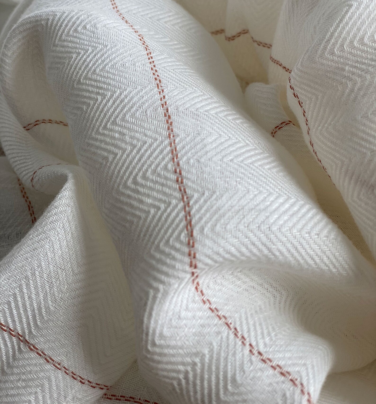 Extra Wide Linen Blend Fabric Herringbone Soft Linen Medium - Etsy
