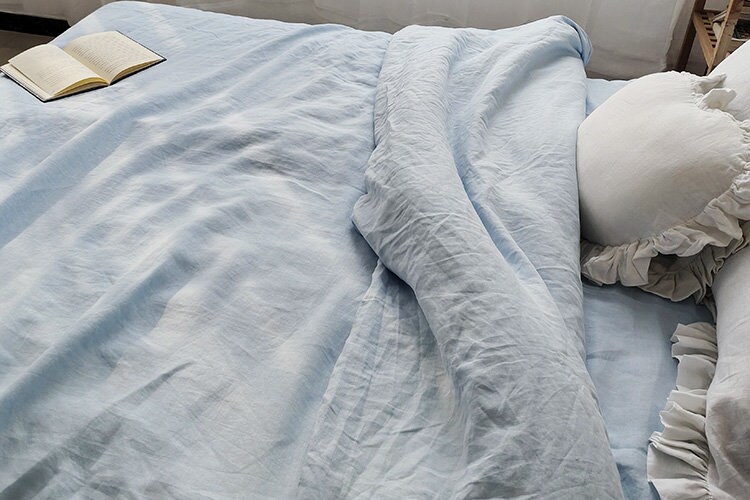 Set of 3 Stone washed Linen duvet cover with TWO pillowcases | Etsy