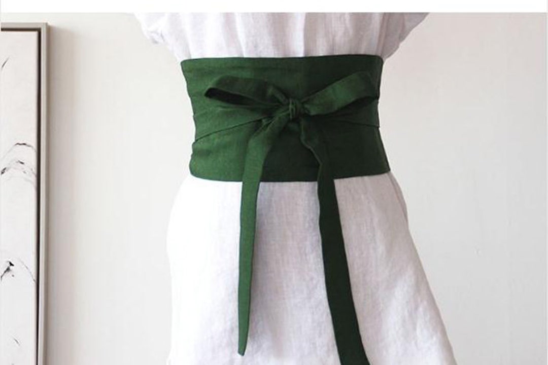 Linen Wrap Belt, Linen Obi Belt, Wide Boho Belt, Linen Kimono Belt ...