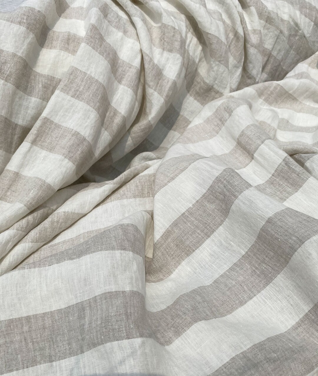 Extra Wide 110 Inch Width Linen Fabric, Stone Washed Softened Linen ...