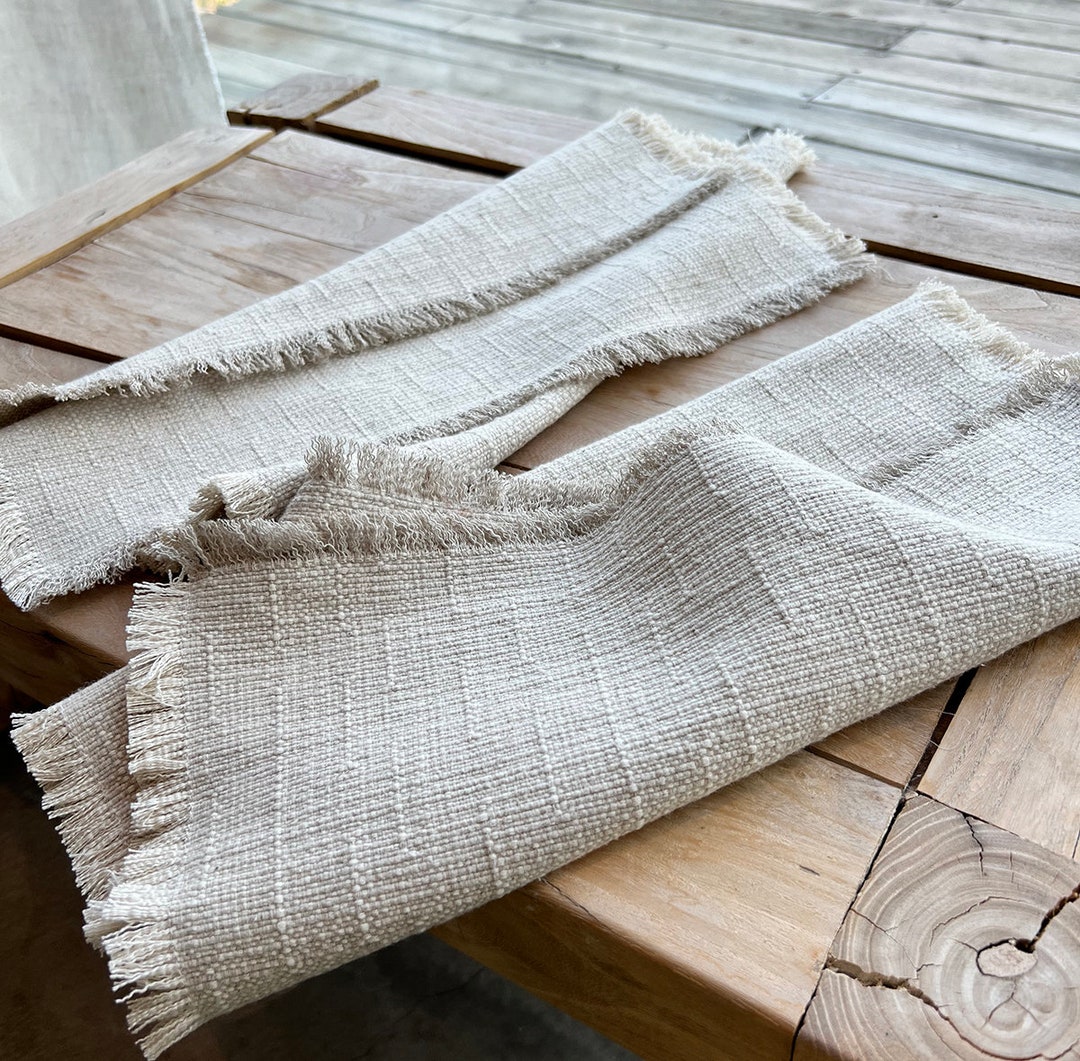 Handmade Linen & Cotton Table Linen – Textured Neutral Decor With ...