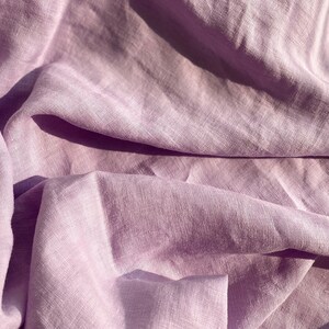 Extra Wide Linen Fabric 100% Pure Linen Medium Weight Purple 110" Width ...