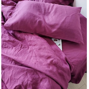 Stone-washed Linen Bedding Set: Duvet Cover With 2 Pillowcases in ...