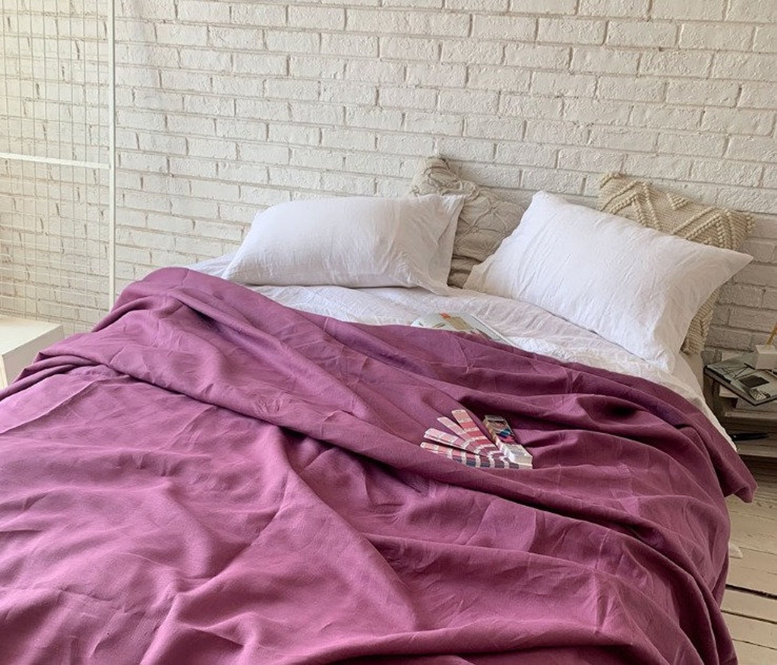 Extra Wide Linen Fabric 100% Pure Linen Medium Weight | Etsy