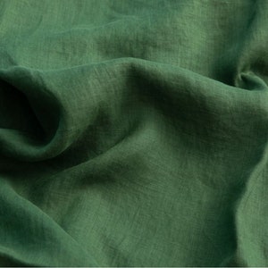 Extra Wide Pure Linen Fabric Medium Weight 110 Inch Width Grass Green ...