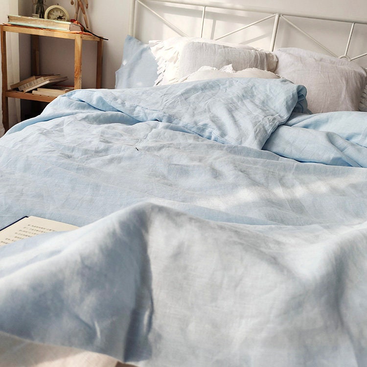 Set of 3 Stone washed Linen duvet cover with TWO pillowcases | Etsy