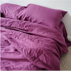 Stone-washed Linen Bedding Set: Duvet Cover With 2 Pillowcases in ...