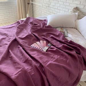 Extra Wide Linen Fabric 100% Pure Linen Medium Weight Raspberry 110 ...