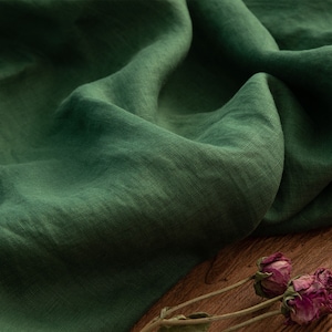 Extra Wide Pure Linen Fabric Medium Weight 110 Inch Width Grass Green ...