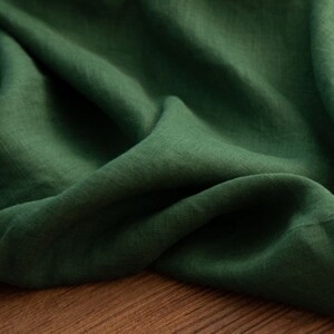 Extra Wide Pure Linen Fabric Medium Weight 110 Inch Width Grass Green ...