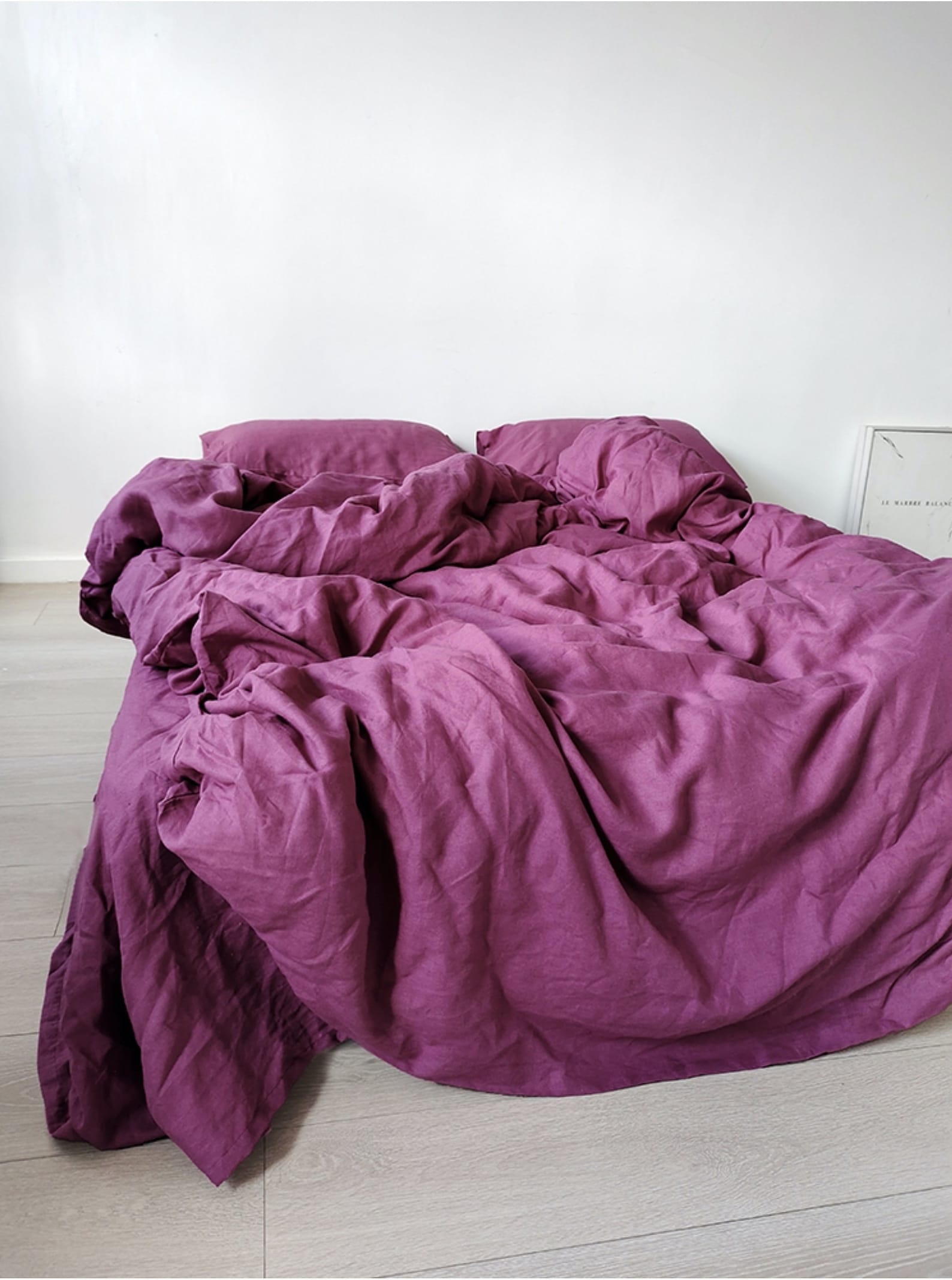 Stone-washed Linen Bedding Set: Duvet Cover With 2 Pillowcases in ...