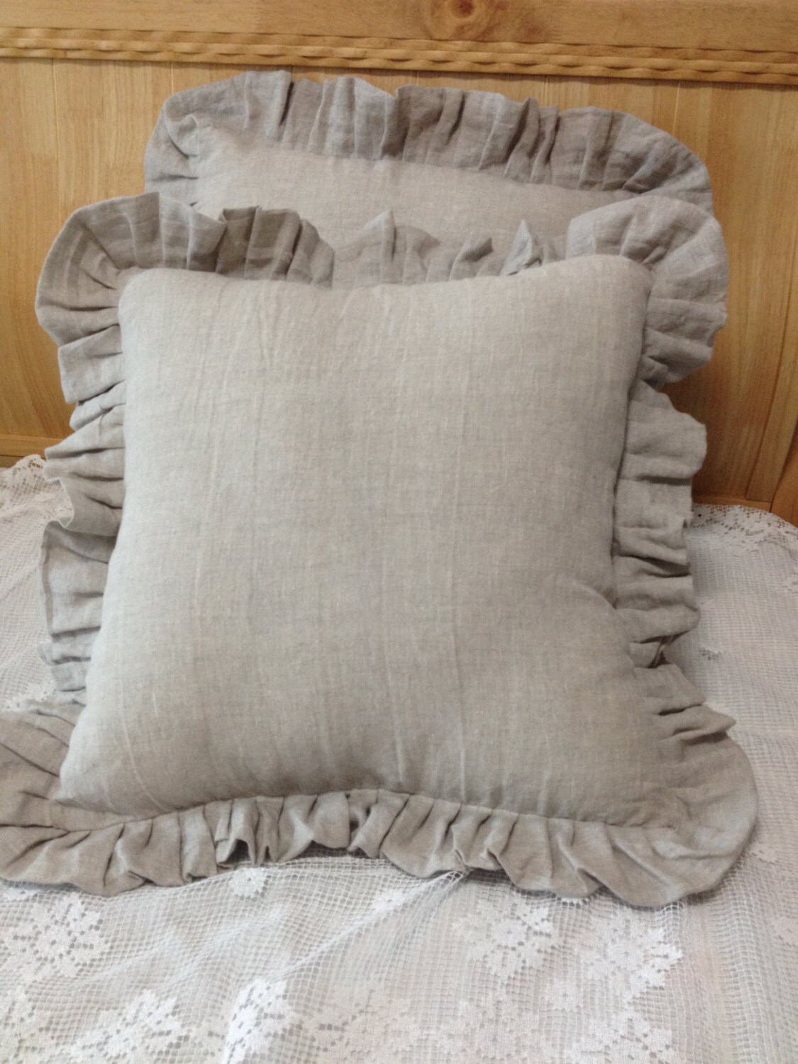 Pair Shabby Chic Pre Washed 100% Flax Linen Large European - Etsy