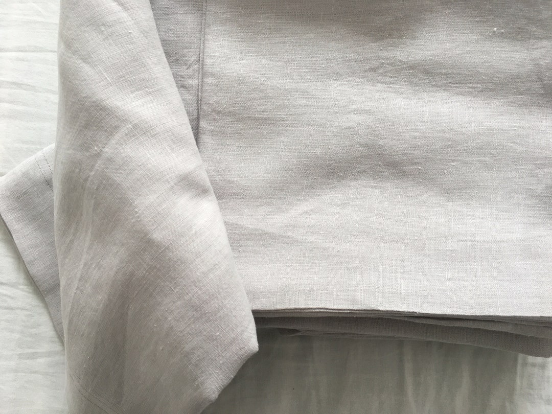 Organic Light Gray Pure Hemp Sheet Set Flat Sheet Fitted - Etsy