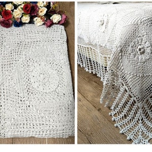 Set of 3 Hand Crochet Bedspread Bed Cover Vintage Lace - Etsy