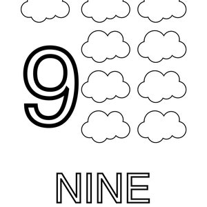 Number Coloring Pages 1-10. Preschool Activity. Toddler Coloring Page ...