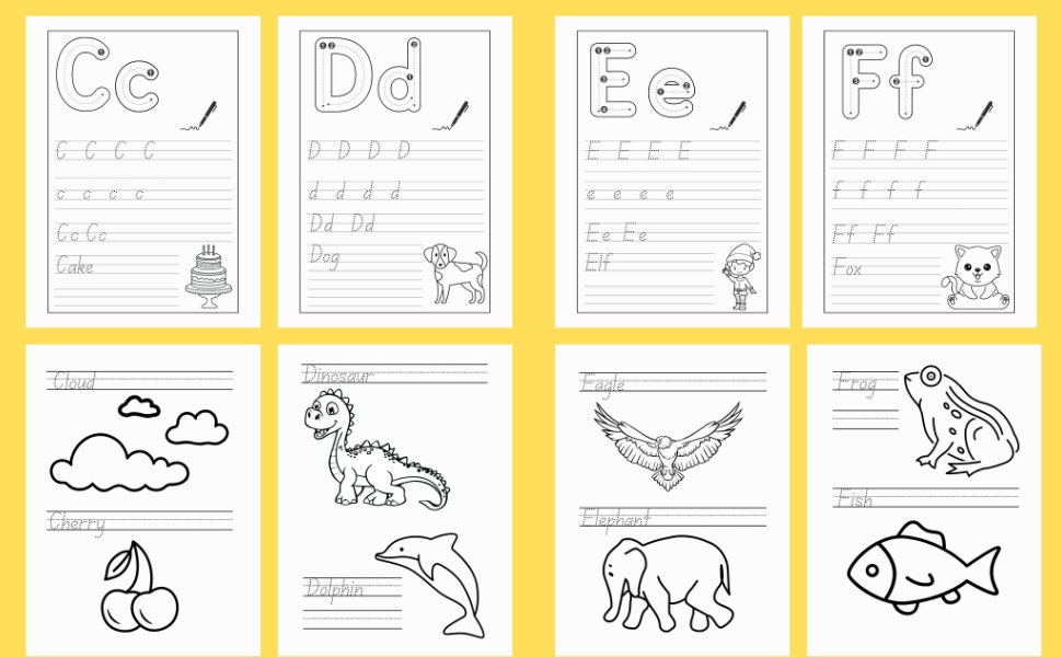 60 Pages, Preschool, Kindergarten Workbook, Preschool Worksheet ...