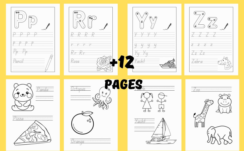 60 Pages, Preschool, Kindergarten Workbook, Preschool Worksheet ...