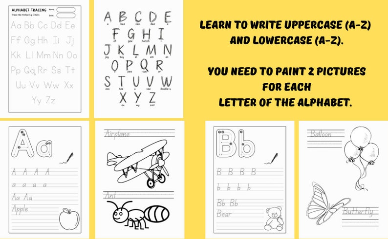 60 Pages, Preschool, Kindergarten Workbook, Preschool Worksheet ...