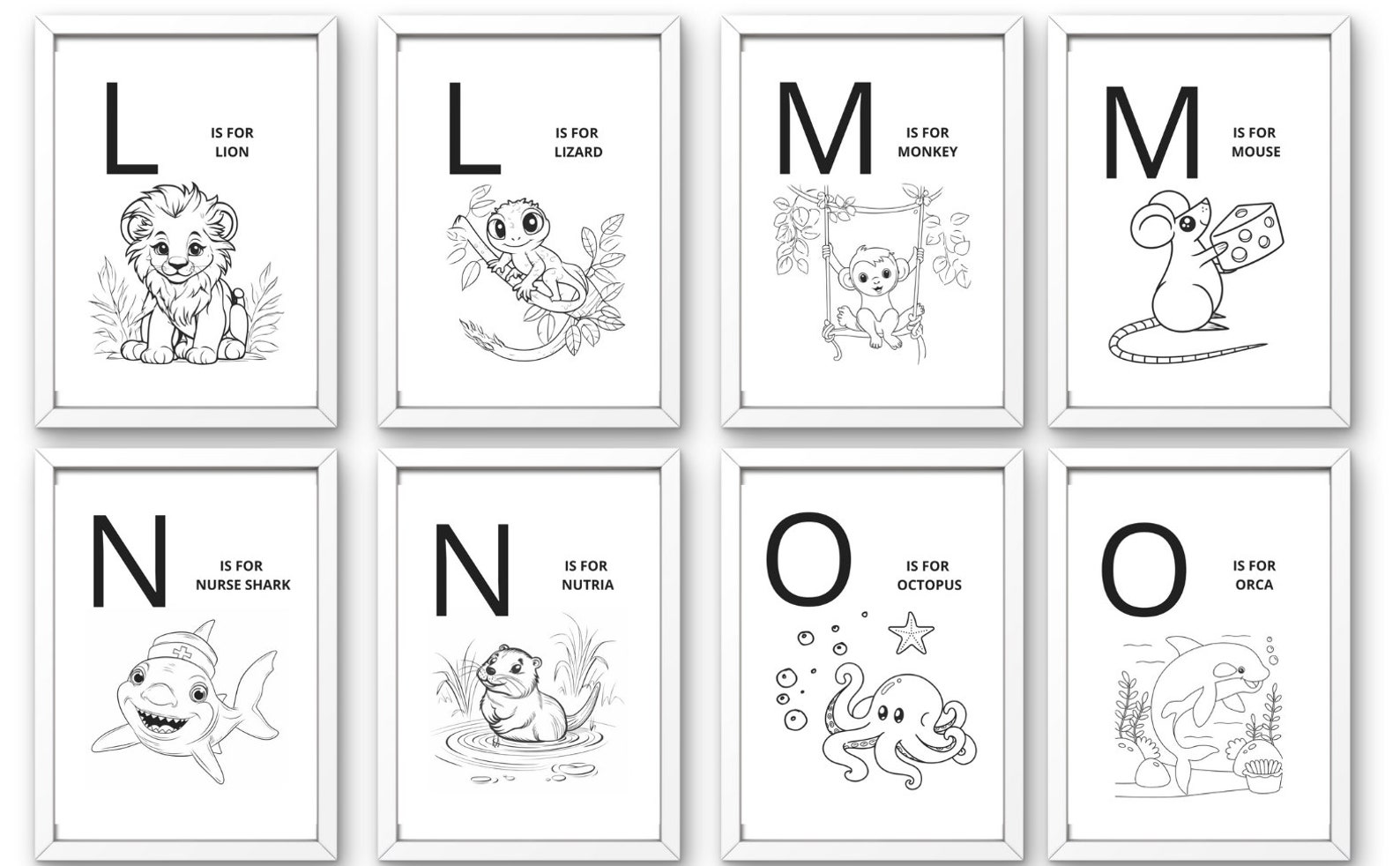 53 PAGES ABC Baby Coloring Book, Baby's First ABC Book, Sun Theme ...