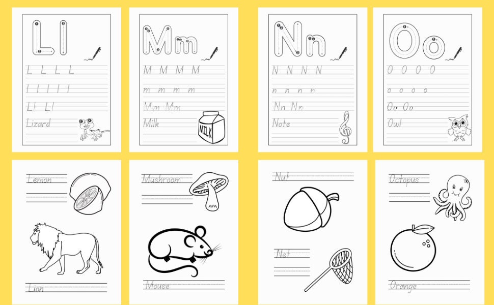 60 Pages, Preschool, Kindergarten Workbook, Preschool Worksheet ...