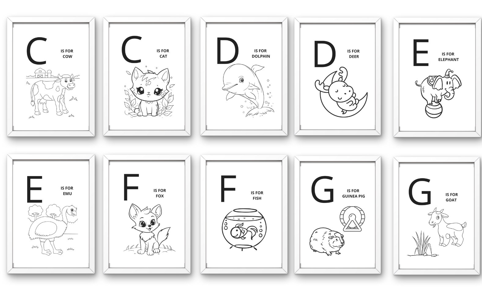 53 PAGES ABC Baby Coloring Book, Baby's First ABC Book, Sun Theme ...
