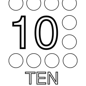 Number Coloring Pages 1-10. Preschool Activity. Toddler Coloring Page ...
