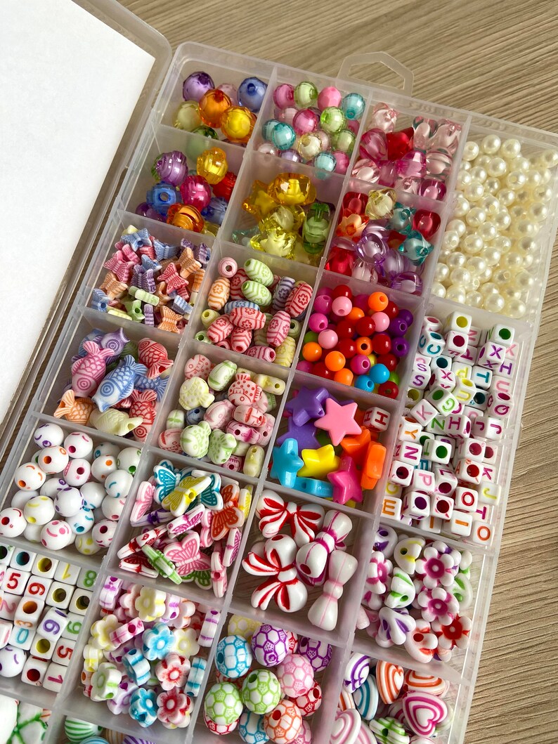 Personalised Beading Kit , Bracelet Making Kit. Girl Bracelet Making ...