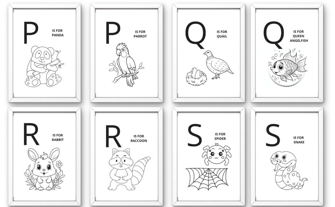 53 PAGES ABC Baby Coloring Book, Baby's First ABC Book, Sun Theme ...