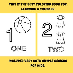 Number Coloring Pages 1-10. Preschool Activity. Toddler Coloring Page ...
