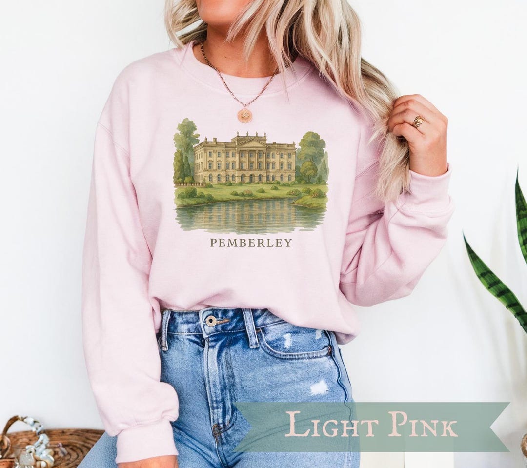 Pemberley Estate Watercolor Pride and Prejudice Regency England Design ...