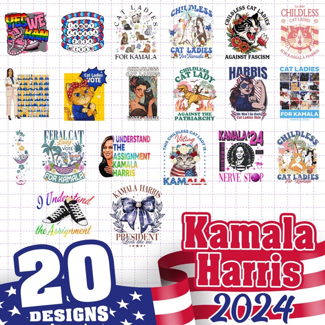 20 BUNDLE Harris Walz Png, Tim Walz Quotes Png, Democrat Design, Kamala ...
