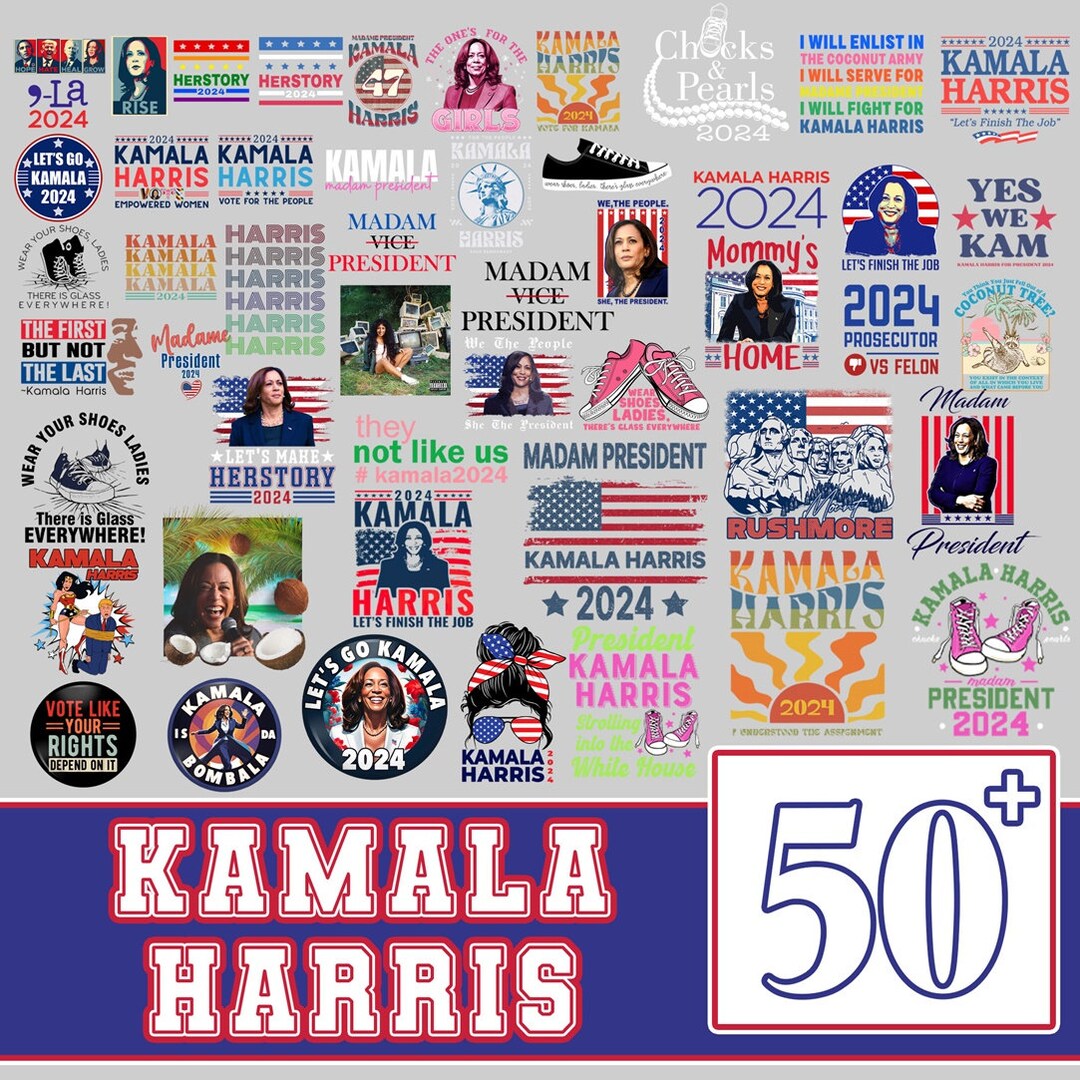 Kamala Harris 2024 Png, Kamala Harris Png Bundle for President, Madam ...
