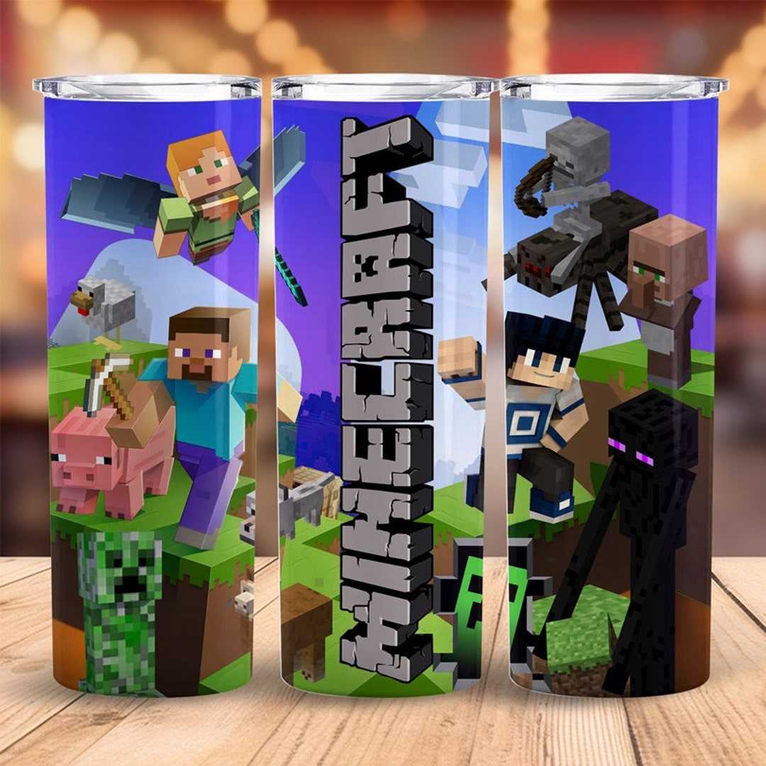 Minecraft Tumbler Wrap, 20oz Gaming, Sublimation Png, Birthday, Mine ...