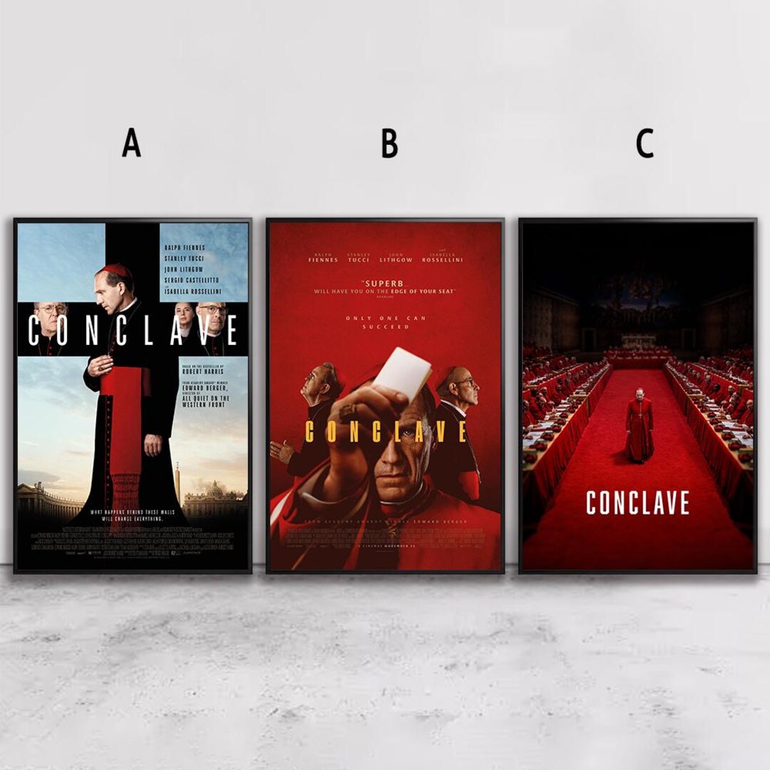 Conclave Movie Poster, Home Decor, Canvas Wall Art, Personalized Gift ...