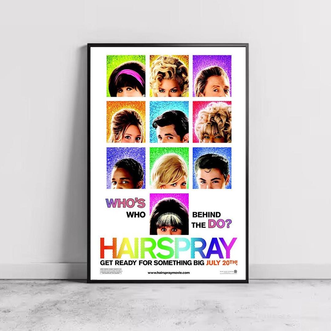 Hairspray Movie Poster, Home Decor, Canvas Wall Art, Personalized Gift ...