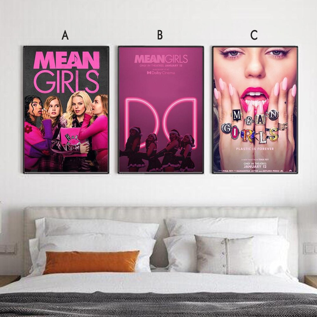 Mean Girls Movie Poster, Home Decor, Canvas Wall Art, Personalized Gift ...