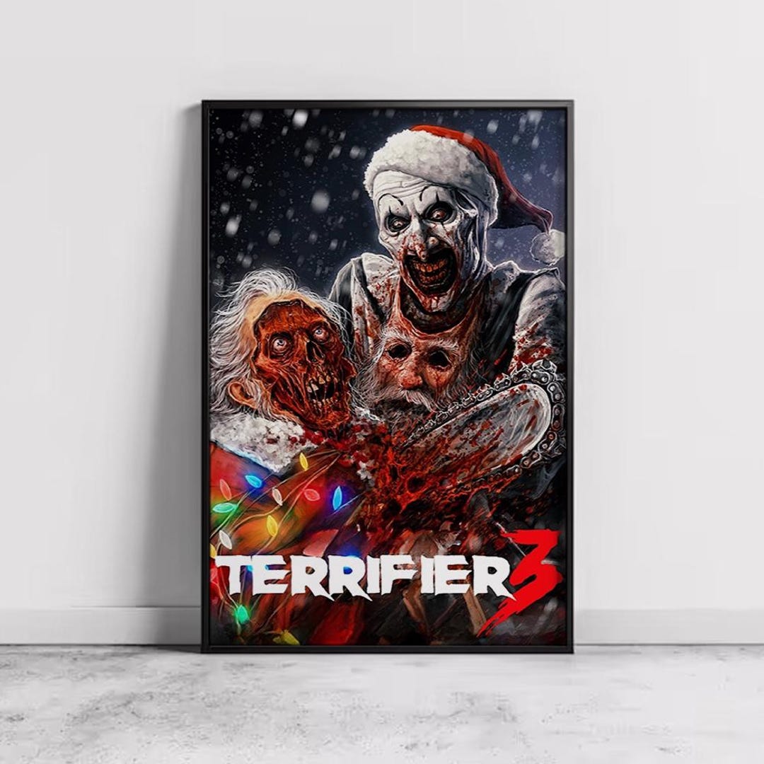 Terrifier 3 Movie Poster, Home Decor, Canvas Wall Art, Personalized ...