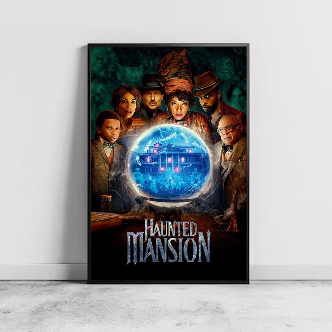 Haunted Mansion Movie Poster, Home Decor, Canvas Wall Art, Personalized ...