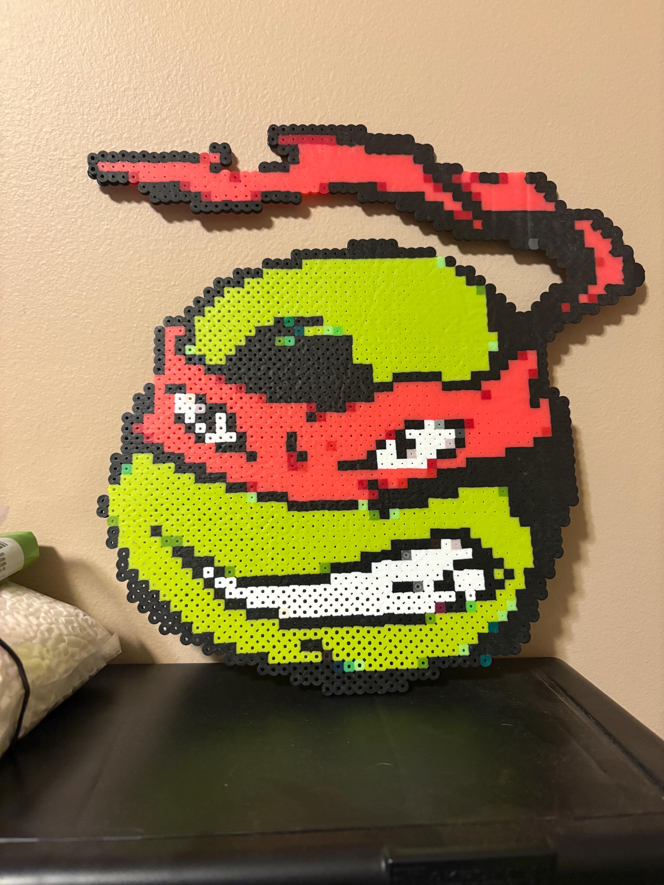 Raphael Teenage Mutant Ninja Turtle Perler Bead Art Wall Decor Gaming ...