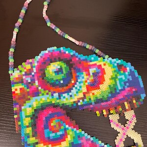 Dinosaur Perler Necklace “dinosaurs From Outer Space” Excision ATLIENS ...