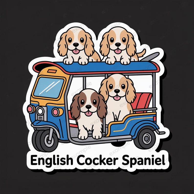 Thai Tuk Tuk Dog Breed Sticker: Car Magnet, Window Sign, Laptop Decal ...