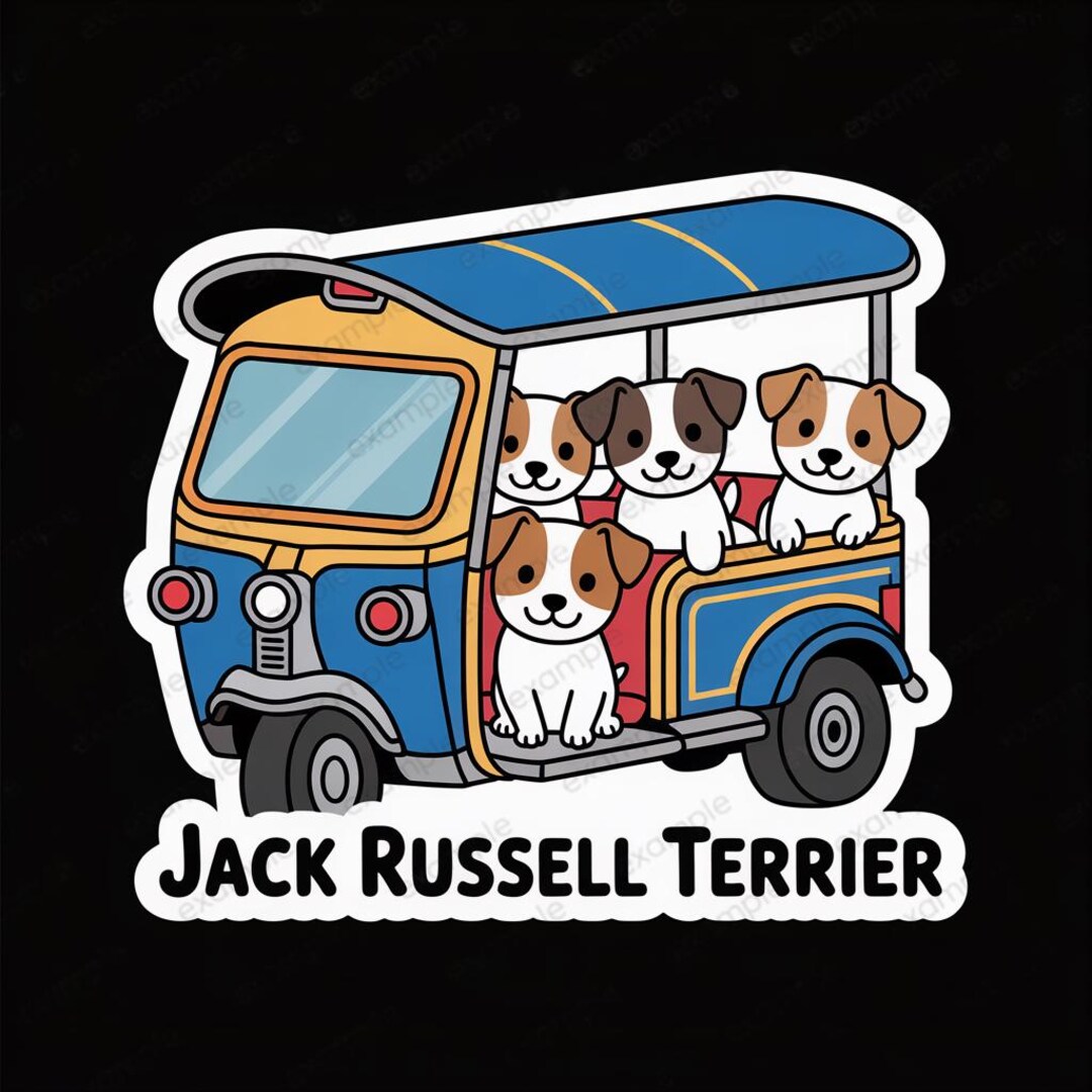 Thai Tuk Tuk Dog Breed Sticker: Car Magnet, Window Sign, Laptop Decal ...