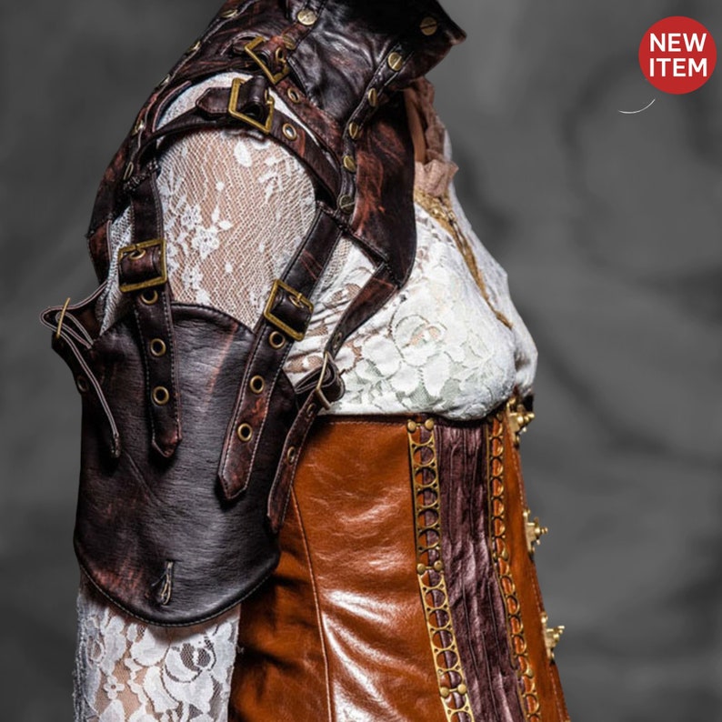 SCA Leather Shoulders,medieval Armband, Larp Cosplay Armor, Fantasy ...