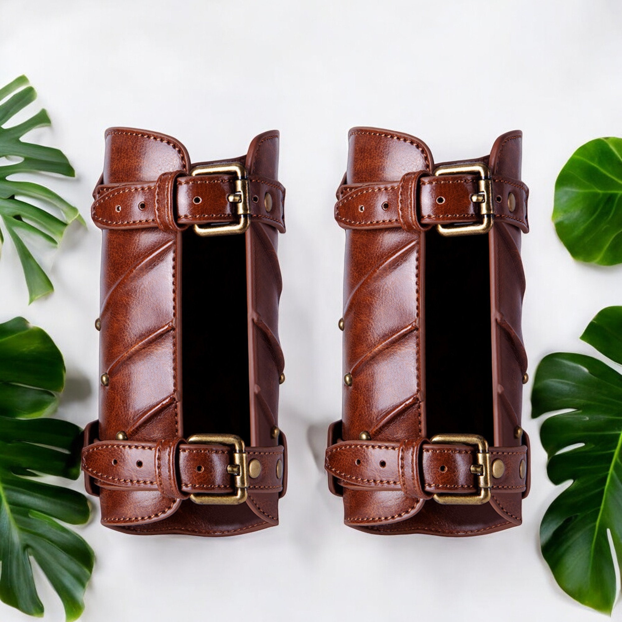 Larp Cosplay Armour,medieval Wrist Braces, Leather Wrist Braces ...